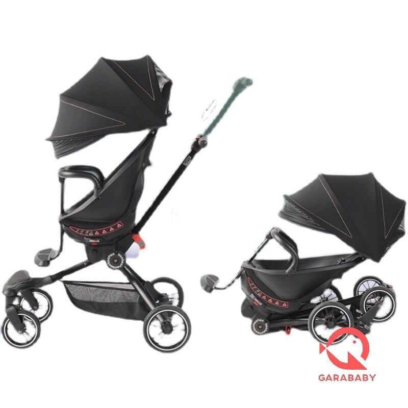 Review Xe đẩy V8 2 chiều, gấp gọn, ngã lưng, xoay 360 độ