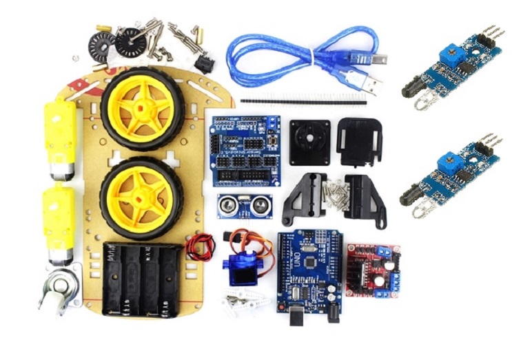 [Code & Video] Xe Robot Arduino - Xe Dò Line - Xe Tránh Vật Cản - Linh ...