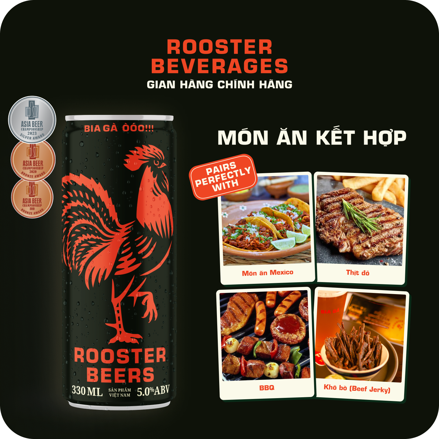 Review Bia thủ công | Rooster Beers (Bia Gà) Dark Thùng 10 Lon Sleek x ...