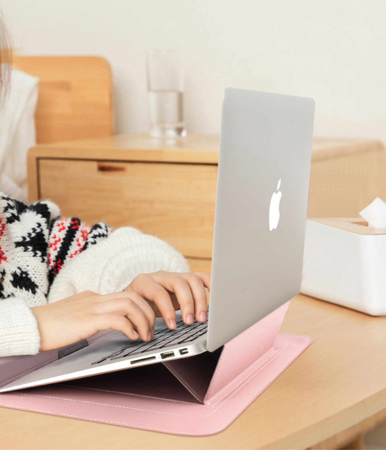 Túi chống sốc bao da laptop dành cho macbook kiêm giá đỡ tản nhiệt kèm ...