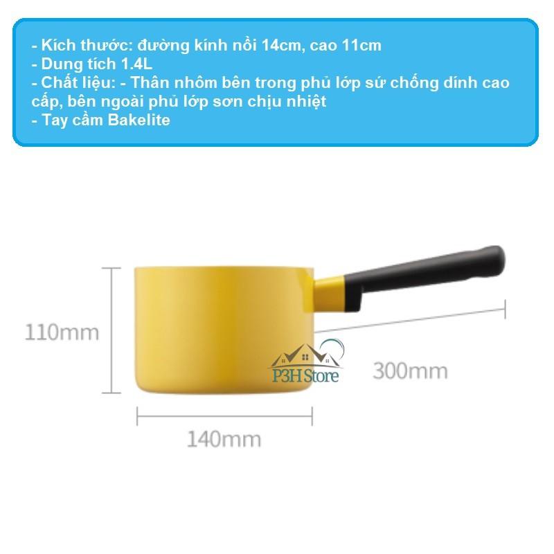 Nồi sữa LocknLock Decore 14cm lòng nồi phủ sứ 1 tay cầm LDE1142 - Màu ...