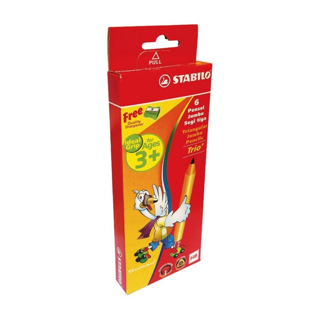 Bút chì gỗ STABILO Trio Ideal Grip For 3+ HB thân gỗ Jumbo (PCJ362-HB ...