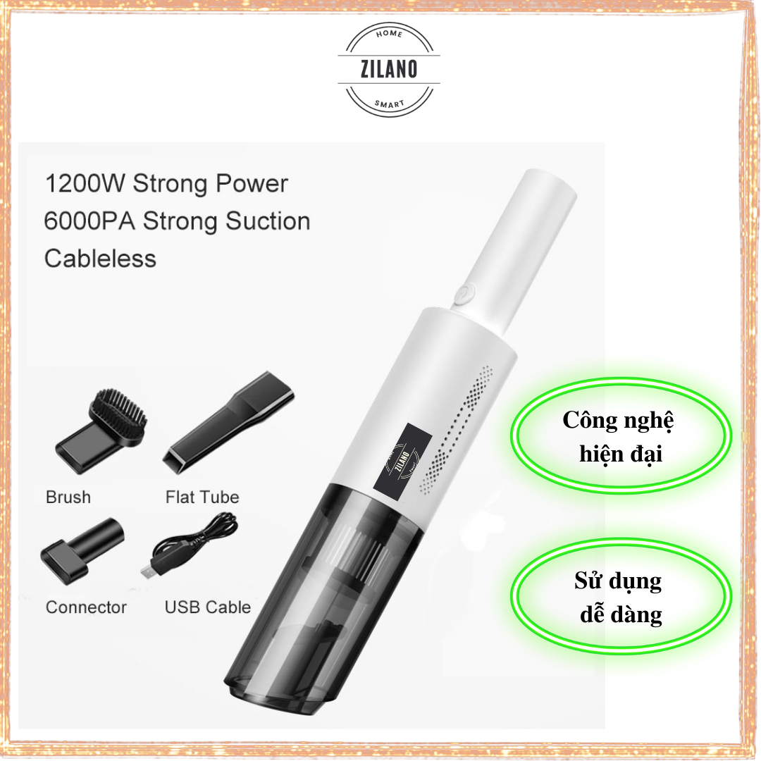 Mua Máy hút bụi cầm tay, máy hút bui trên xe oto Zilano D01 - Màu đen ...