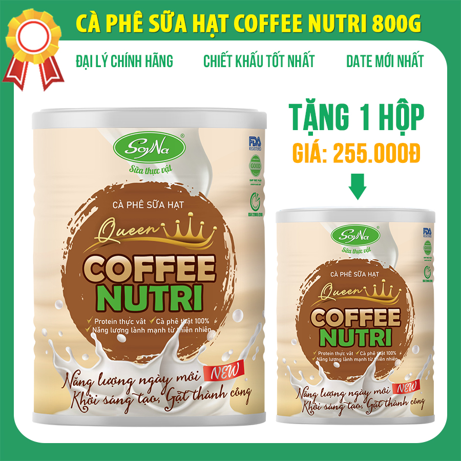 Mua Cà phê sữa hạt COFFEE NUTRI SOYNA 800g vị KING và QUEEN tặng kèm 1 ...