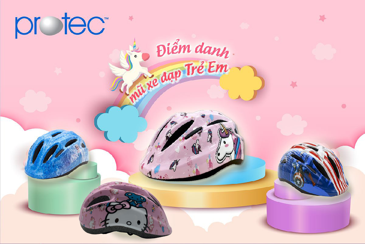 Review Mũ bảo hiểm xe đạp trẻ em Protec SMILE W024, nón bảo hiểm siêu ...