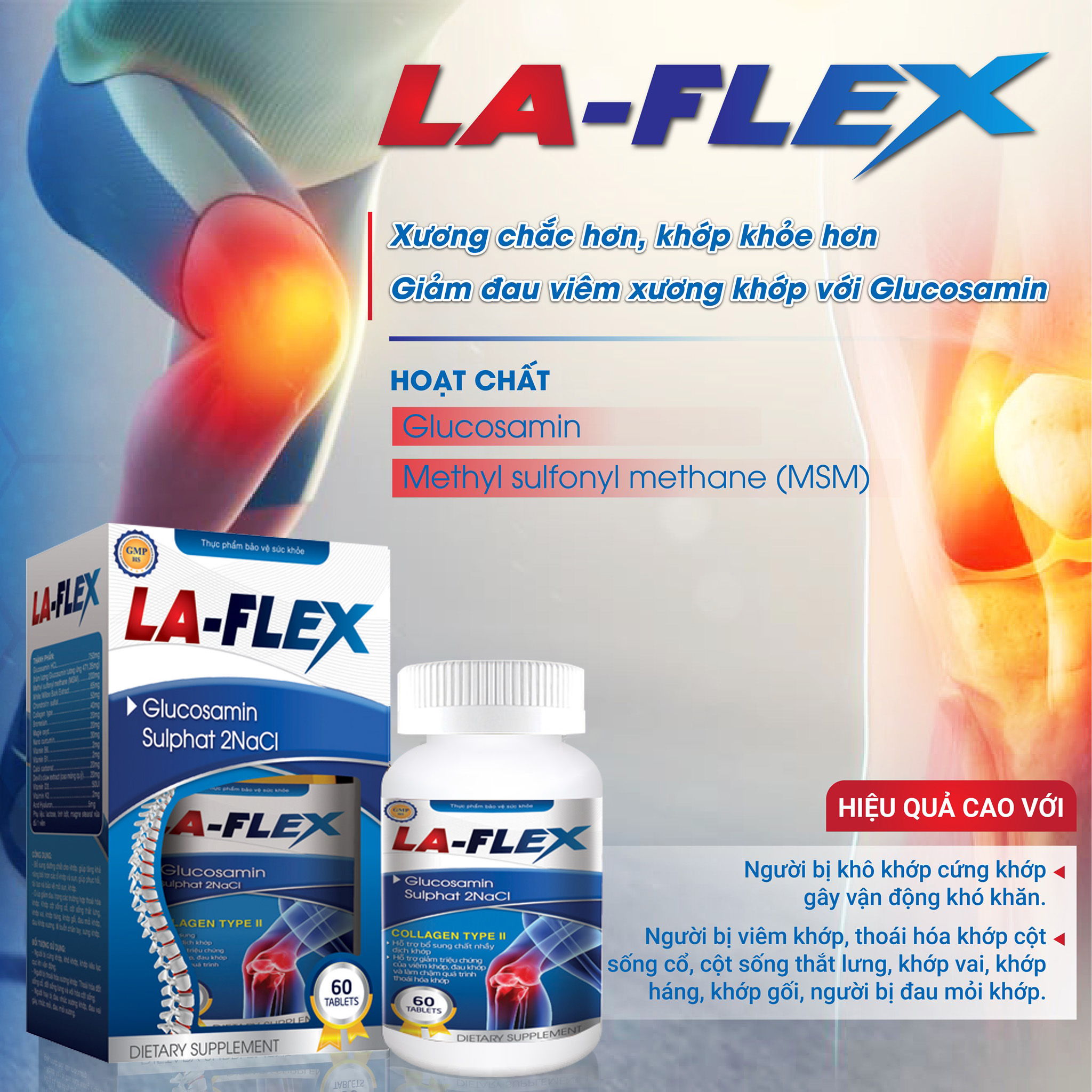 Thương hiệu: LA FLEX Viên uống bổ khớp, giảm đau nhức mỏi xương khớp ...