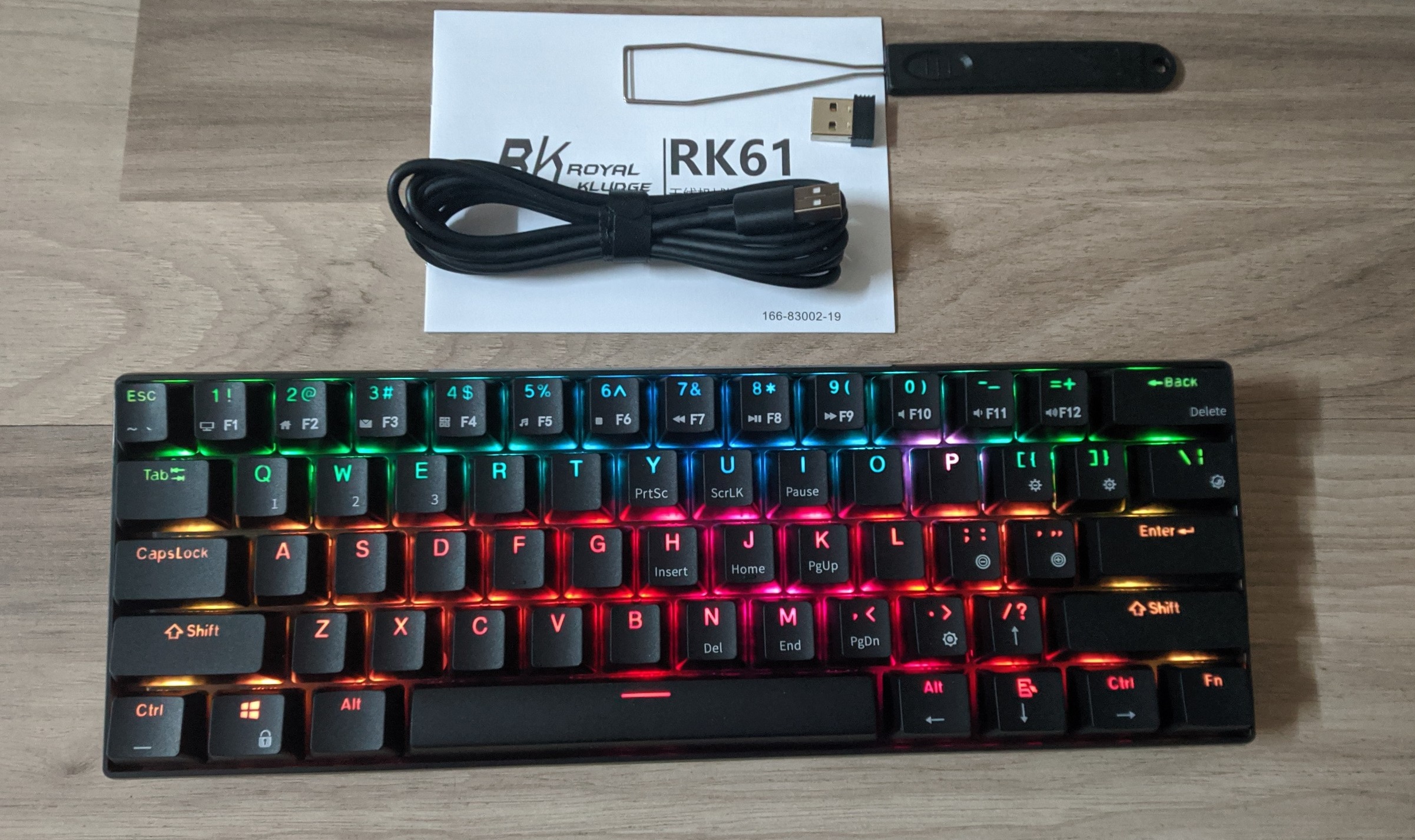 Bàn Phím Cơ Không Dây RK61 RGB - Chính Hãng Royal Kludge. 61 phím, Led ...