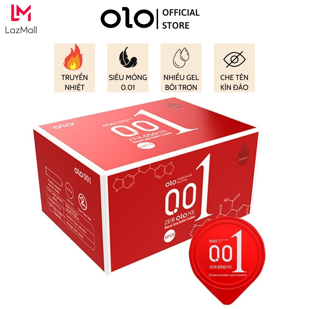 Mua Bao cao su 0.01 OLO Passionate Factor, siêu mỏng, nhiều gel bôi trơn, truyền nhiệt tốt - Hộp ...