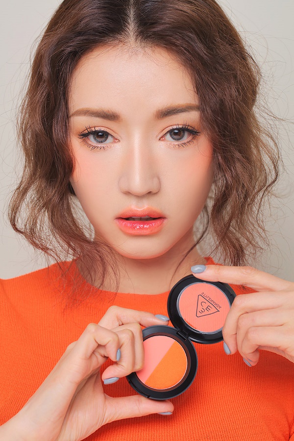 Phấn Má 3CE Dou Color Face Blush Peach Crush - Ibeautyshop