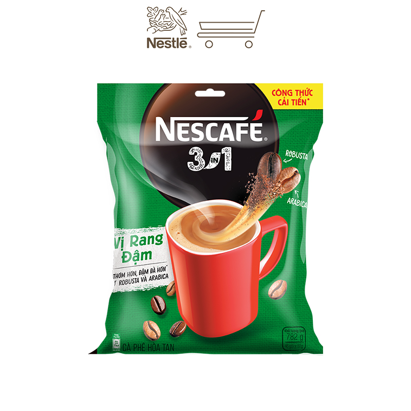 Mua Cà phê hòa tan Nescafé 3in1 vị rang đậm - công thức cải tiến (Bịch ...