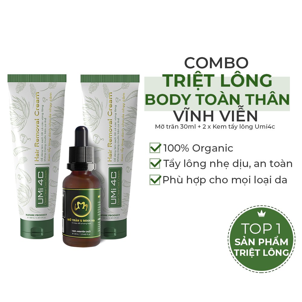 Mua Combo tẩy triệt lông Body Toàn Thân vĩnh viễn UMIHA ORGANIC tại nhà ...