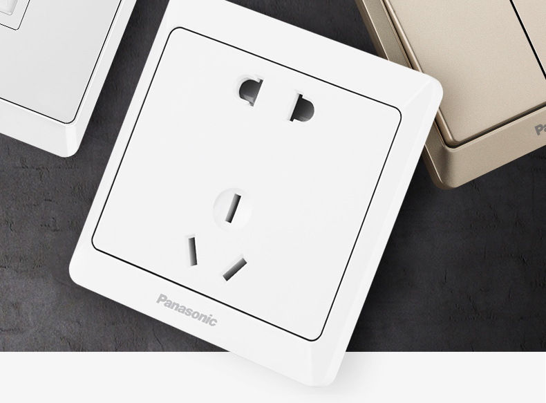 Panasonic (Panasonic) switch socket three holes 16A with single control ...